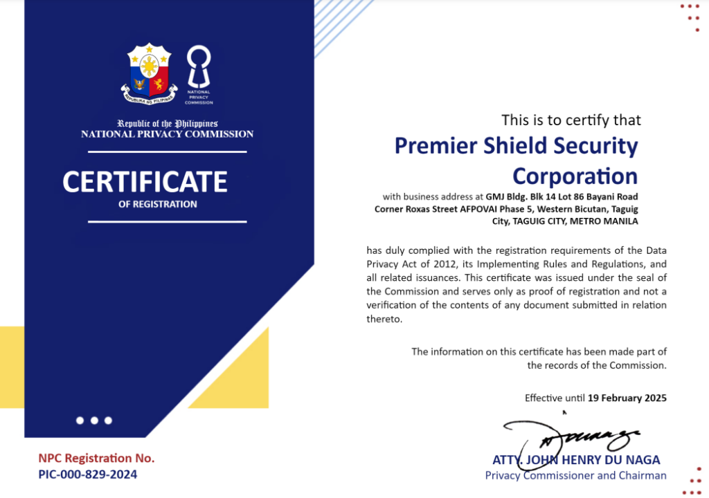 About us - Premier Shield Security Corporation